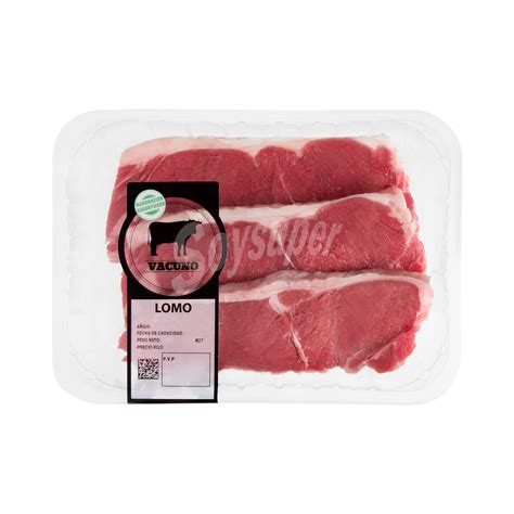 Vacuno añojo lomo filete fresco varios bandeja 500 g aprox peso