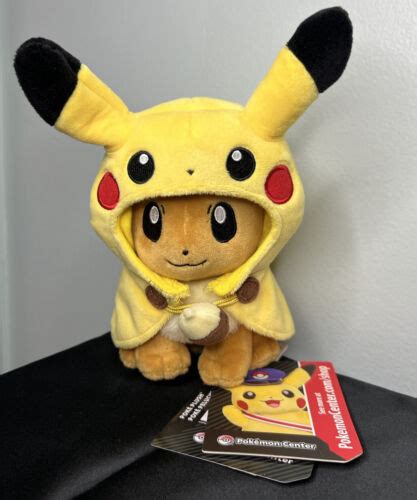 Eevee Wearing Pikachu Cape Plush Toy Official Authentic Pokemon Center
