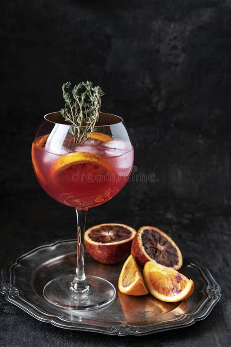 Glass Of Alcoholic Drink Or Cocktail Margarita Or Daiquiri On Dark