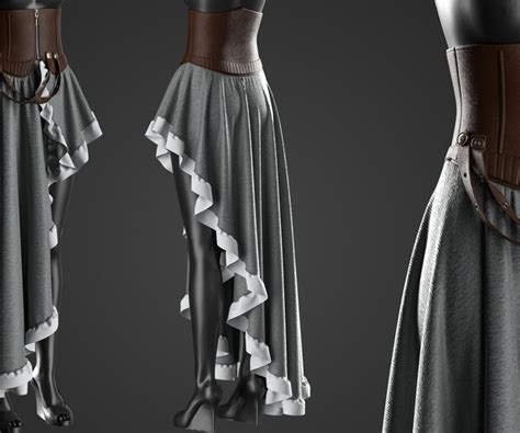 Artstation 5 Steampunk Skirt Clo3dmarvelous Video Tutorial