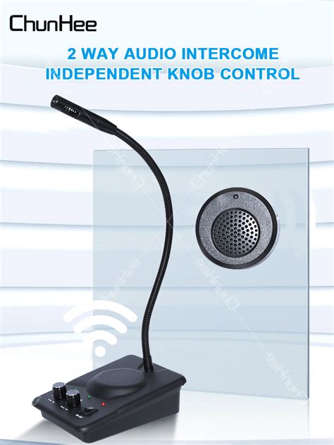 Chunhee Window Intercom Wireless Speaker Mic Window Microphone Speaker