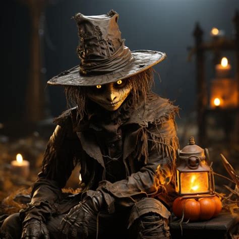 Premium Ai Image Halloween Pumpkin And Witch
