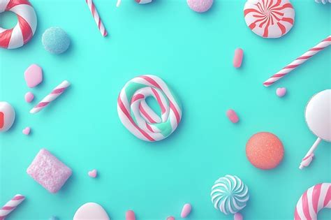 Candy Shop Colorful Design Background Premium Ai Generated Image