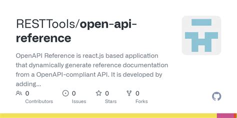 Github Resttools Open Api Reference Openapi Reference Is React Js Based Application That