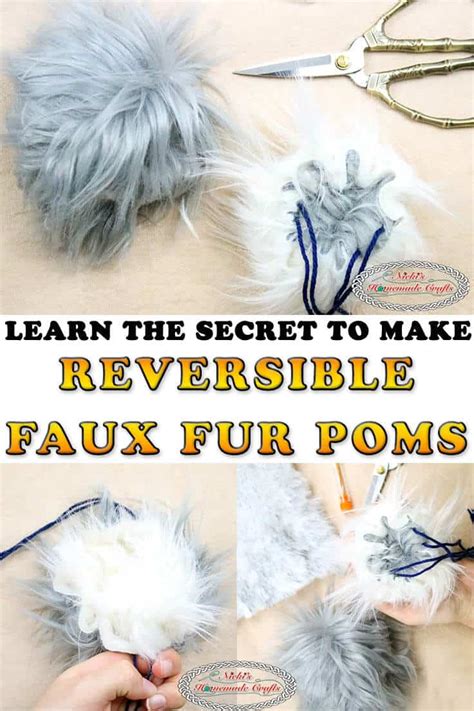 How To Make Amazing Fluffy Reversible Faux Fur Pom Poms Easily