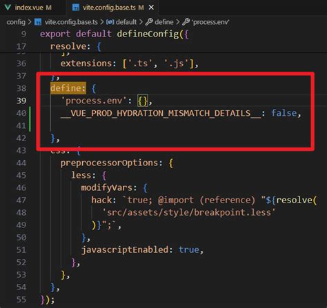 Vue3vite项目启动报错：feature Flag Vueprodhydrationmismatchdetails Is