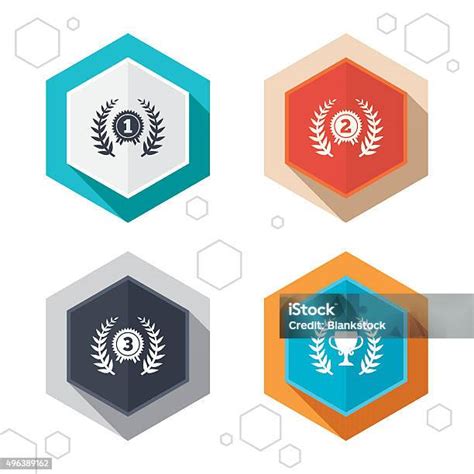 월계관 어워드 아이콘 경품 컵 수상 3에 대한 스톡 벡터 아트 및 기타 이미지 3 가장자리 라벨 Istock