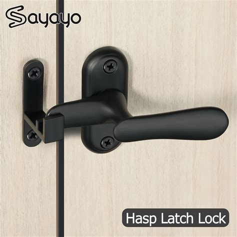 Sayayo 304 스테인레스 스틸 걸쇠 걸쇠 잠금 게이트 래치 슬라이딩 윈도우 도어 잠금 핸들 도어 래치 홈 하드웨어