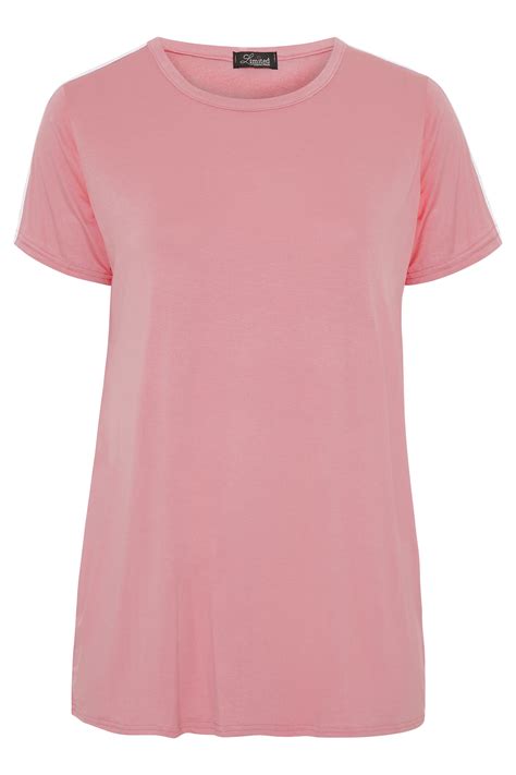 Limited Collection Camiseta Rosa Rayas Deportivas Yours Clothing