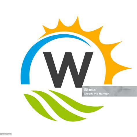 Modèle Vectoriel De Logo De Lagriculture De La Lettre W Concept De Logo