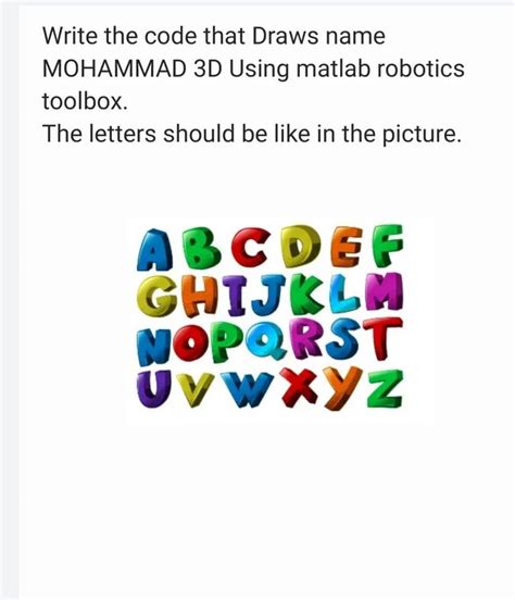 Solved Write The Code That Draws Name Mohammad