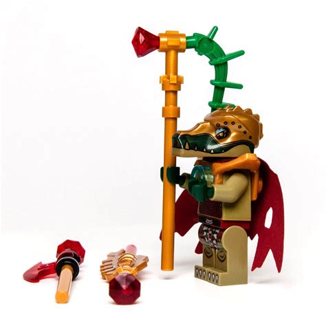 Lego Chima Minifigure Crominus Tattered Cape Loc023 Crocodile W 3