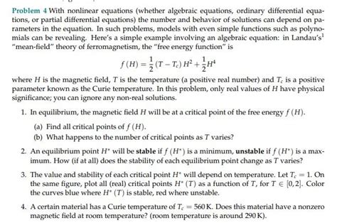 Solved Problem 4 With Nonlinear Equations Whether Algebraic