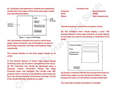 Bcs 057 Solution ~by Hrsh Q1 A Design And Implement A Websiteweb
