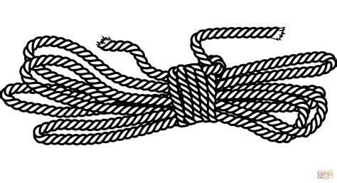 Vintage Rope In A Butterfly Coil Coloring Page Free Printable