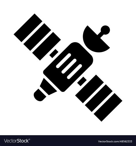 Satellite Glyph Icon For Personal And Commercial Vector Image