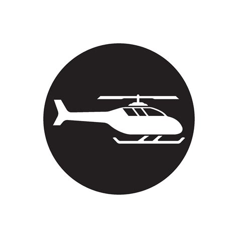 Helicopter Icon Logo Vector Illustration Template Design