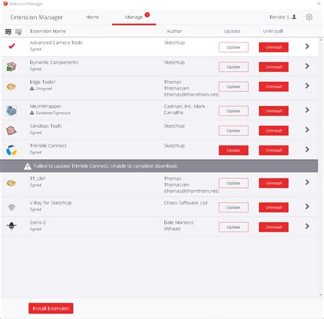 Extensions Update Pro SketchUp Community