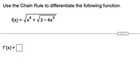 solved use the chain rule to differentiate the following