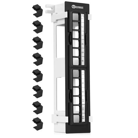 Everest Media 12 Port Keystone Patch Panel 1 Pack Removable 6 Port Panels With 89d Wall Everest Media 12 Port Keystone Patch Panel 1 Pack Removable 6 Port Panels With 89d Wall