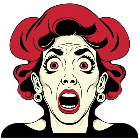 Иллюстрационный мультфильм о векторе истерии Премиум Ai сгенерированный вектор