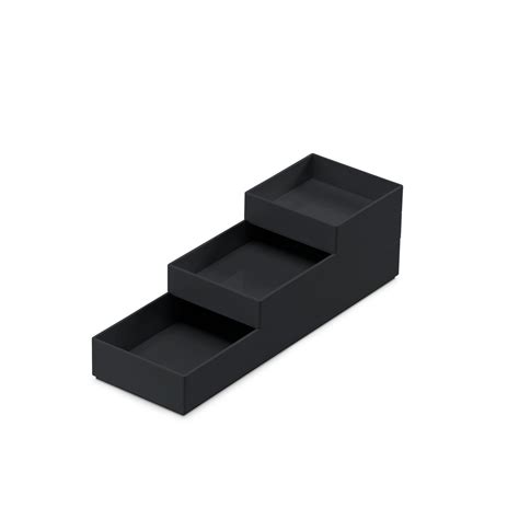 Modular Tray 3 Pcs Black Orplast