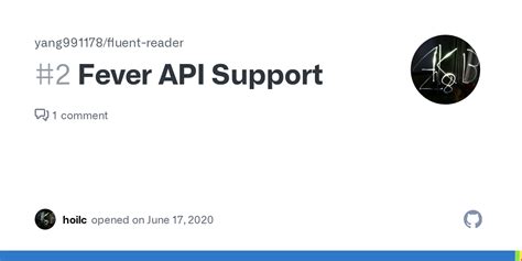 Fever Api Support · Issue 2 · Yang991178fluent Reader · Github
