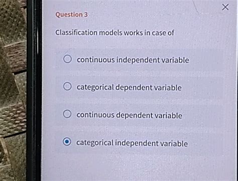 Question 3 Classification Models Works In StudyX