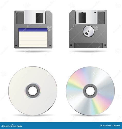 Floppy Disc Data Backup Vector Illustration Isolated On Transparent Background