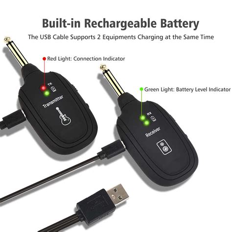 A8 Guitar Wireless System Transmitter Receiver Bui Grandado