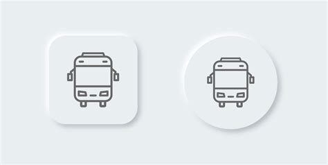 Bus Line Icon In Neomorphic Design Style Transport Signs Vector Illustration 20764550 Vector