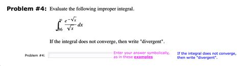 Solved Problem 4 Evaluate The Following Improper