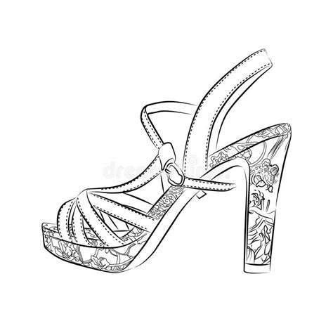 Elegant Womens High Heel Shoe Stock Vector Illustration Of Icon