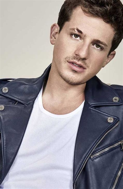 Charlie Puth Street Mens Casual Biker Black Leather Jacket