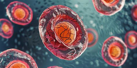 High Resolution Close Up Of A Living Cell Highlighting Cellular