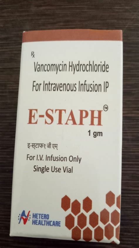 Injection Vancomycin Hydrochloride For Intravenous Infusion Packaging Type Box Packaging Size