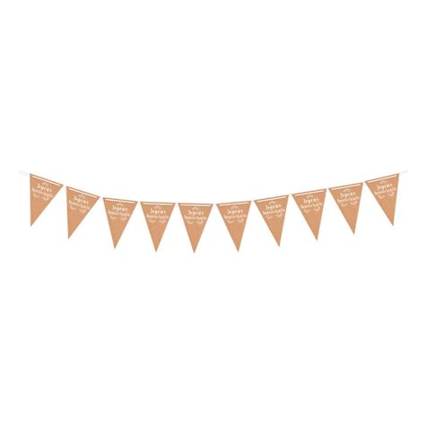 GUIRLANDE 10 FANIONS JOYEUX ANNIVERSAIRE 3m KRAFT