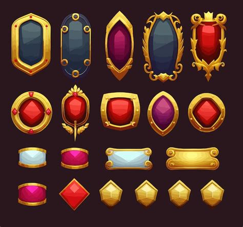 Premium Vector Medieval Buttons Ui Game Menu A Beautiful Template For Game Flat Cartoon