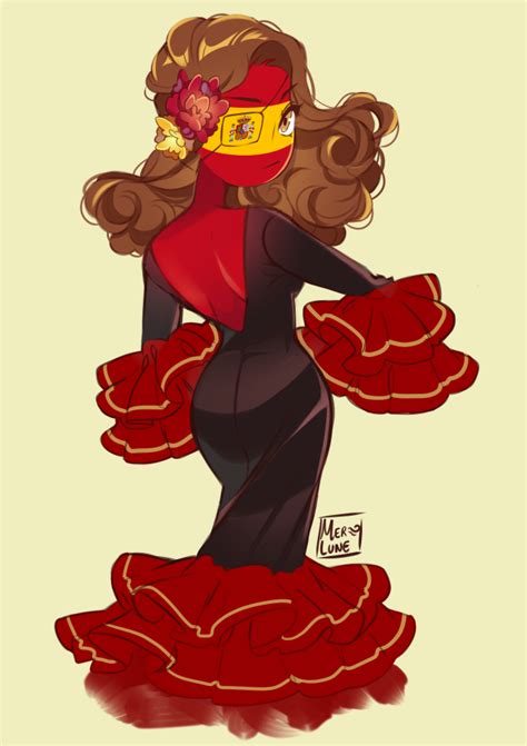 A Drawing Of A Woman In Red And Black Dress With Her Hands On Her Hips