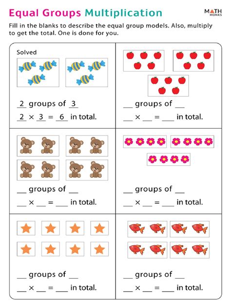Equal Groups Multiplication Worksheets Pdf Worksheets Library