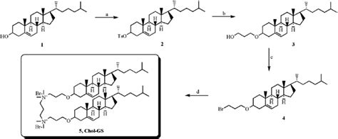 Scheme 1 Synthesis Of Novel Cholesterol Based Diquaternary Ammonium Download Scientific