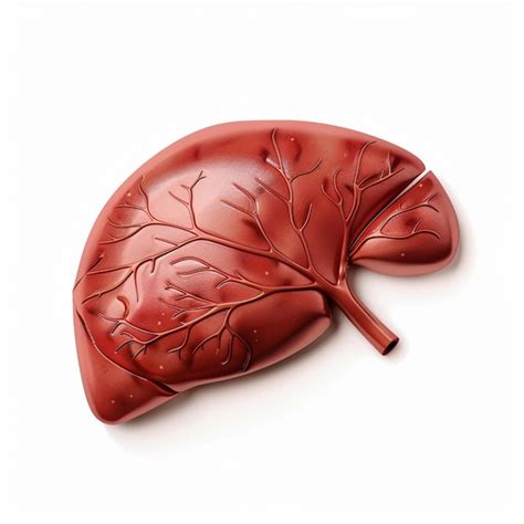 Premium Photo Realistic Human Liver Isolated On White Background