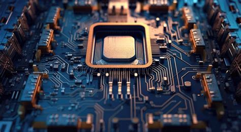 Motherboard And Cpu Stock Illustration Illustration Of Network 289151156