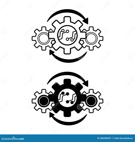 Automation Icons Stock Vector Illustration Of Learning 306948207