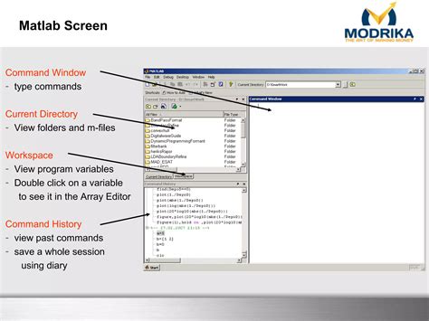 introduction to matlab for finance modrika ppt