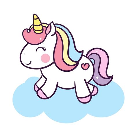 Illustration De Dessin Animé Mignon Licorne Série Illustration De