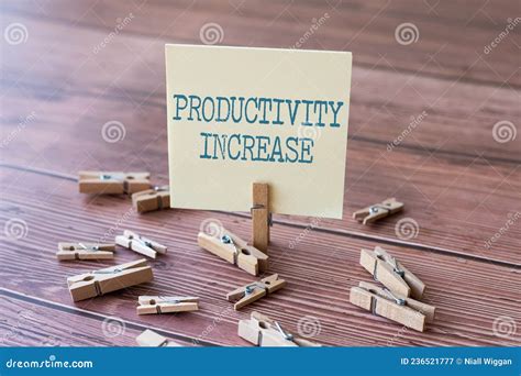 Sign Displaying Productivity Increase Business Overview Get More