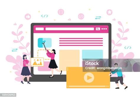 網站程式設計行銷材料業務示範線上廣告和行動應用程式的 Web 開發平面插圖向量圖形及更多互聯網圖片 互聯網 使用者體驗 信息圖形