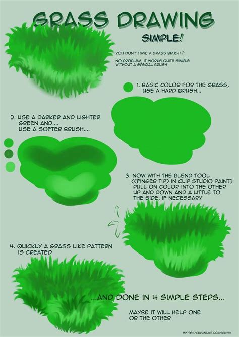 Grass Drawing By Kibi1411 On DeviantArt Grass Drawing Grass Painting Drawings