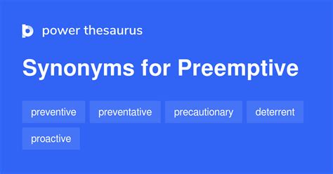 Preemptive Synonyms 219 Words And Phrases For Preemptive